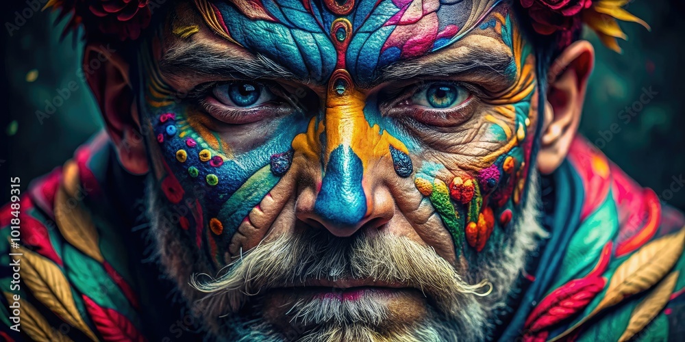 An intense close-up of a degloved face highlights delicate skin ...