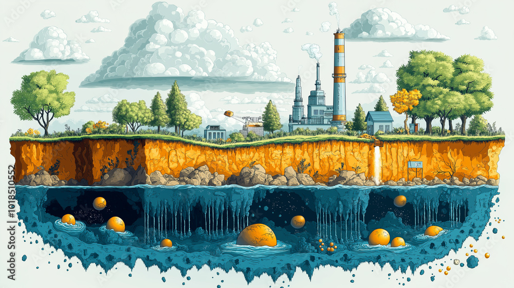 Detailed vector cartoon style infographic illustration showing the ...