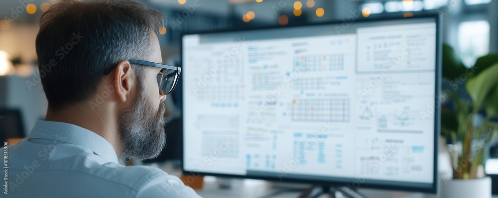 Executive leading a strategic planning session with flowcharts and ...