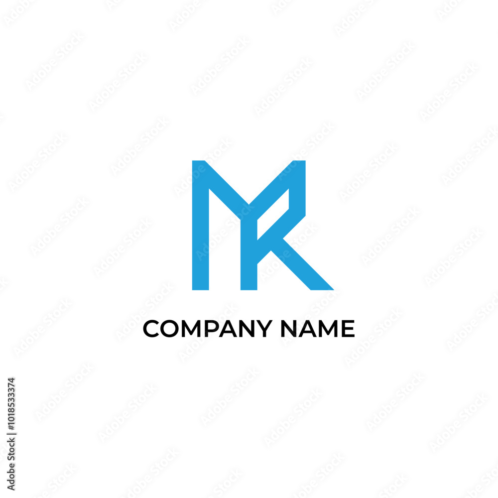 letter mr simple geometric design logo vector Stock Vector | Adobe Stock
