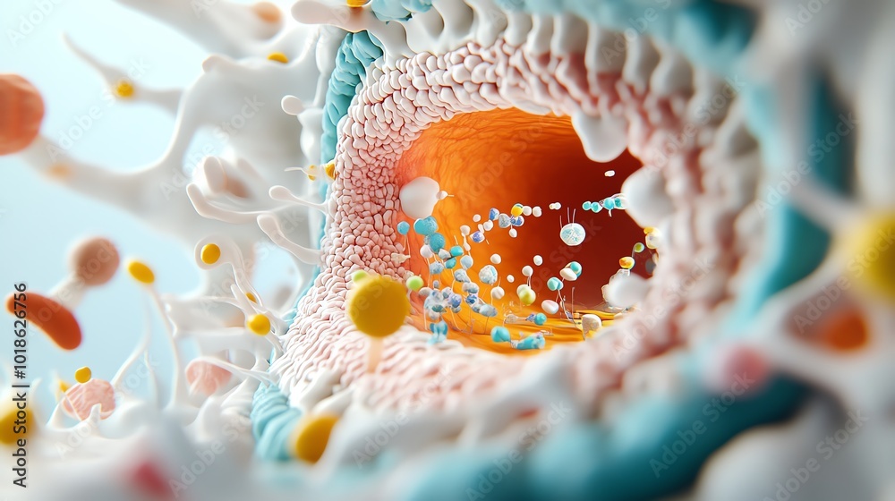 3D visualization of a cow s stomach with four chambers, Bovine ...