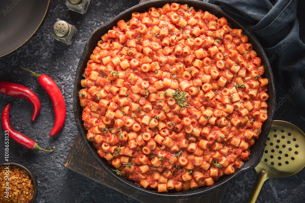 Arabic Cuisine; spicy pasta ''Mbakbaka'' is common in Egyptian and ...