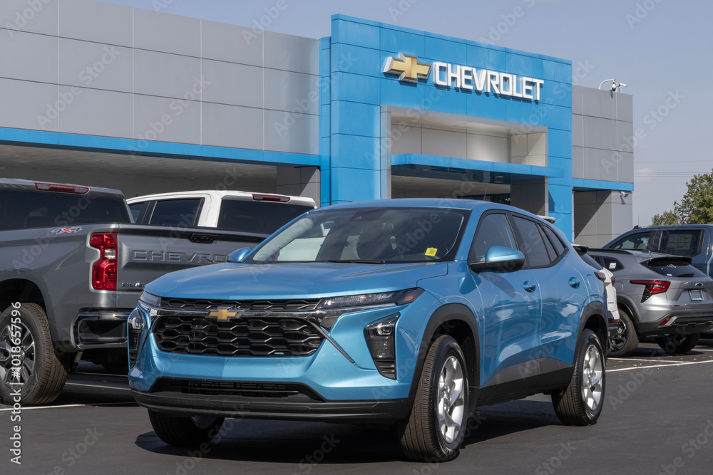 Chevrolet Trax 1LS Compact SUV display. Chevy offers the Trax with a 1 ...