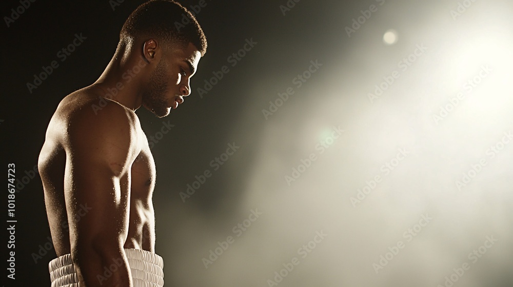 Resilient Boxer Standing Tall in the Ring - A Powerful Display of ...