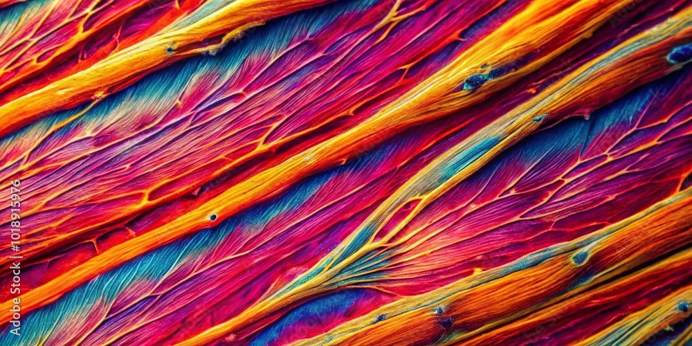 Microscopic Structure of Skeletal Muscle Tissue Showing Striations and ...