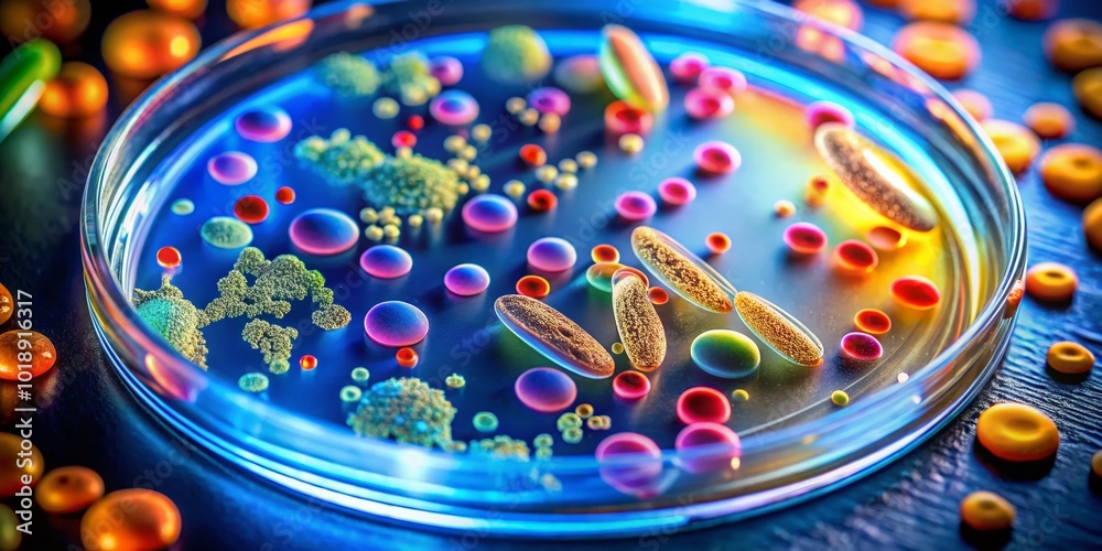 Microscopic View of Gram Positive Bacteria Cocci Under a Light ...