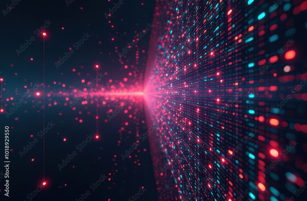 Abstract digital background used for technological processes, neural ...