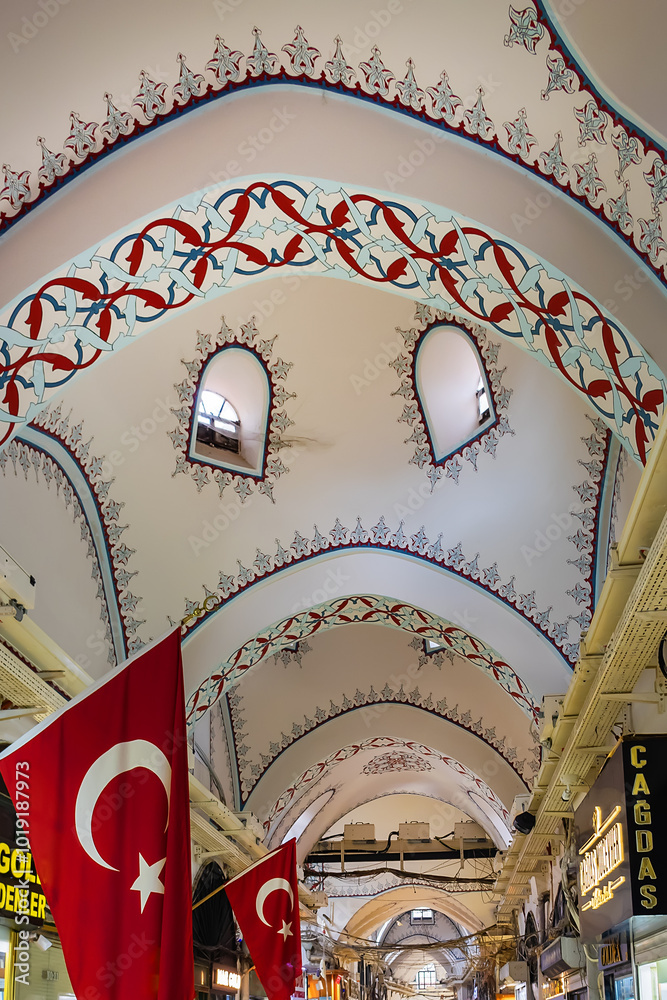 Grand Bazaar in Istanbul is one of the largest and oldest covered ...