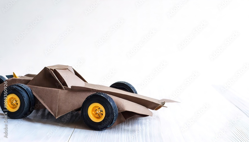 paper origami concept of a Formula One F1 racing car, a single seat ...