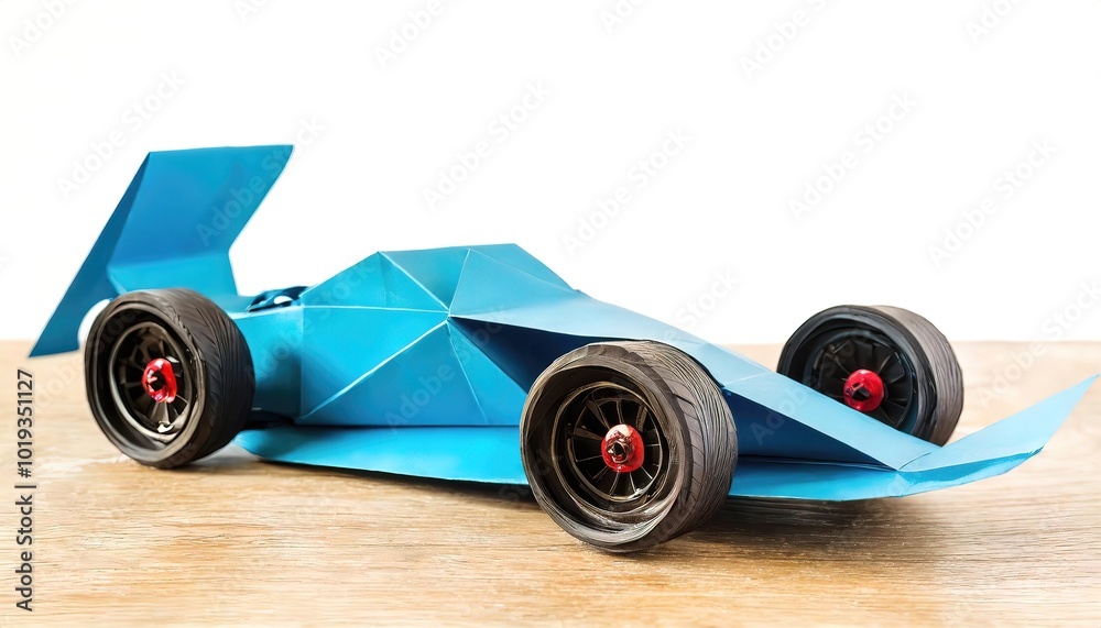 paper origami concept of a Formula One F1 racing car, a single seat ...