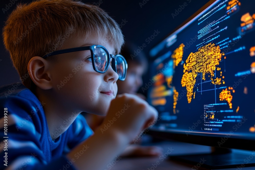 Realistic image of a collaborative learning environment where students ...