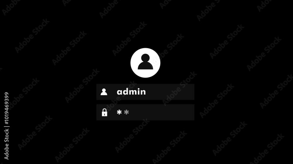 Admin Password, Login in animation, Sign in animation on transparent ...
