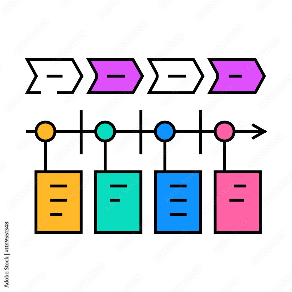 user journey map ux ui design line icon vector. user journey map ux ui design sign. isolated ...