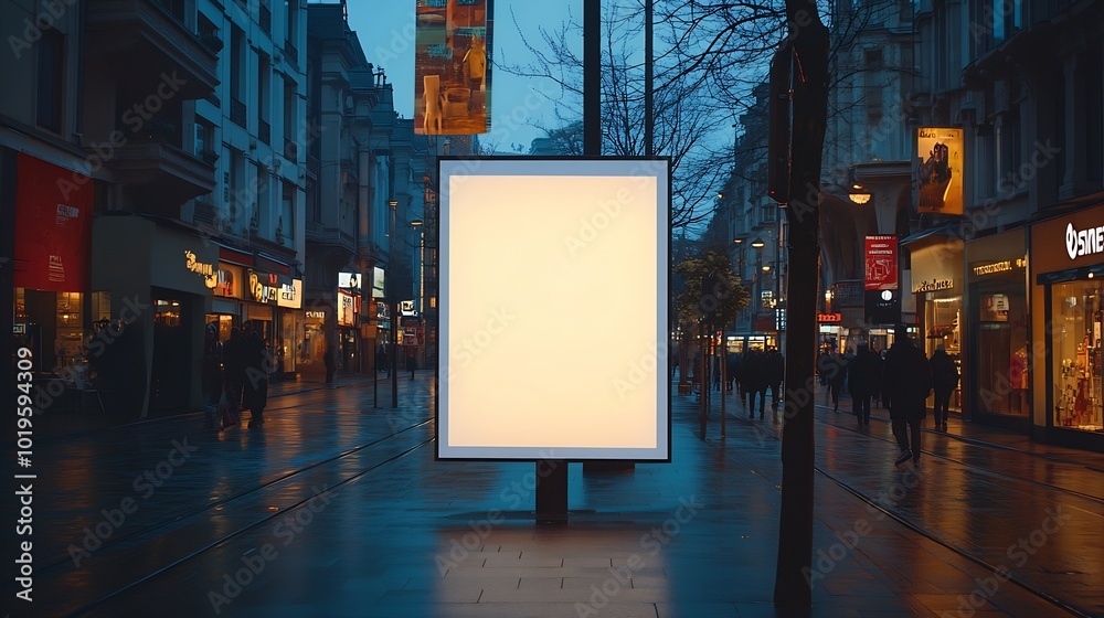 blank white poster and advertiser ad space digital outdoor display ...
