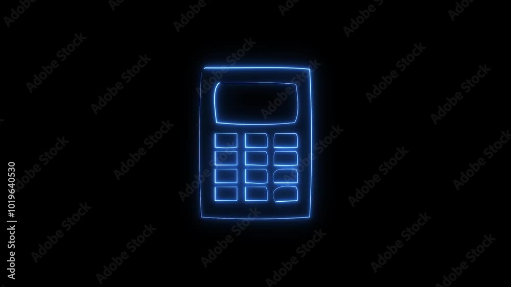 Animated of a calculator icon black background. Simple and modern ...