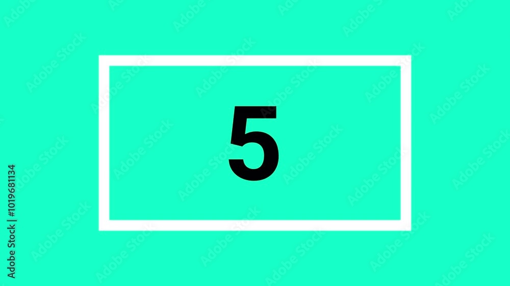 10 second countdown animation from 10 sec to 0 sec on a transparent ...