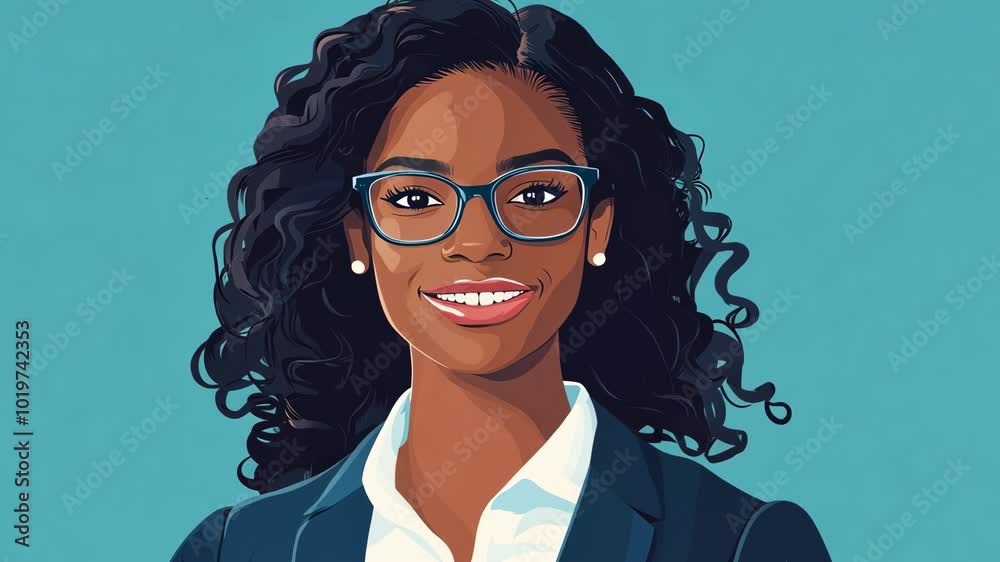 A portrait of Simone Biles, a renowned gymnast, captured in a bright ...