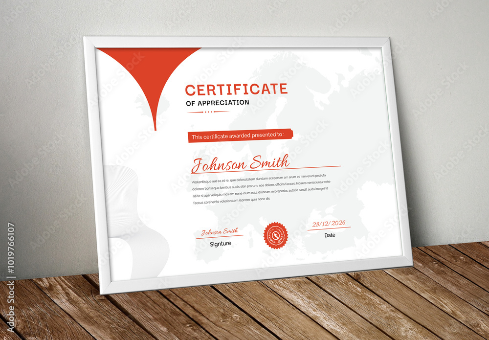 Simple Certificate Template Stock Template | Adobe Stock