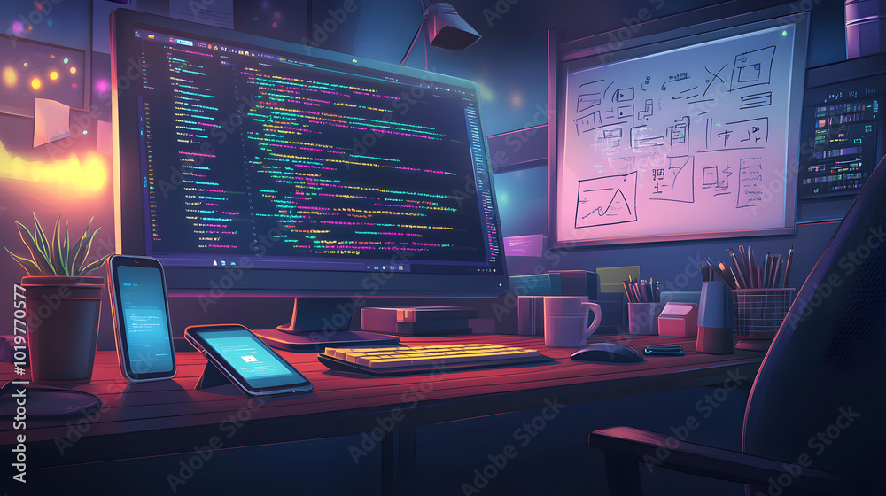 Modern Coding Workspace: A Glimpse into the Developer's Digital Haven ...