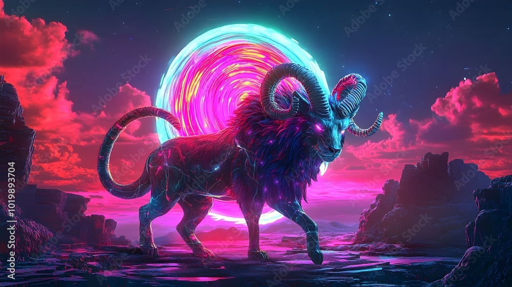 Glowing Solar infused Chimera a Captivating Mythical Entity with ...