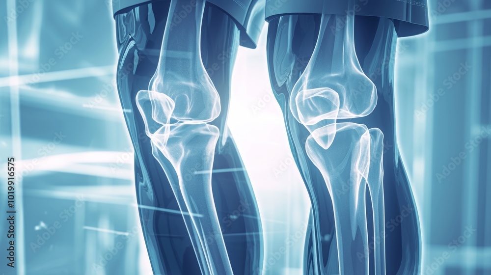 High-resolution digital imaging showcases healthy human knees and ...