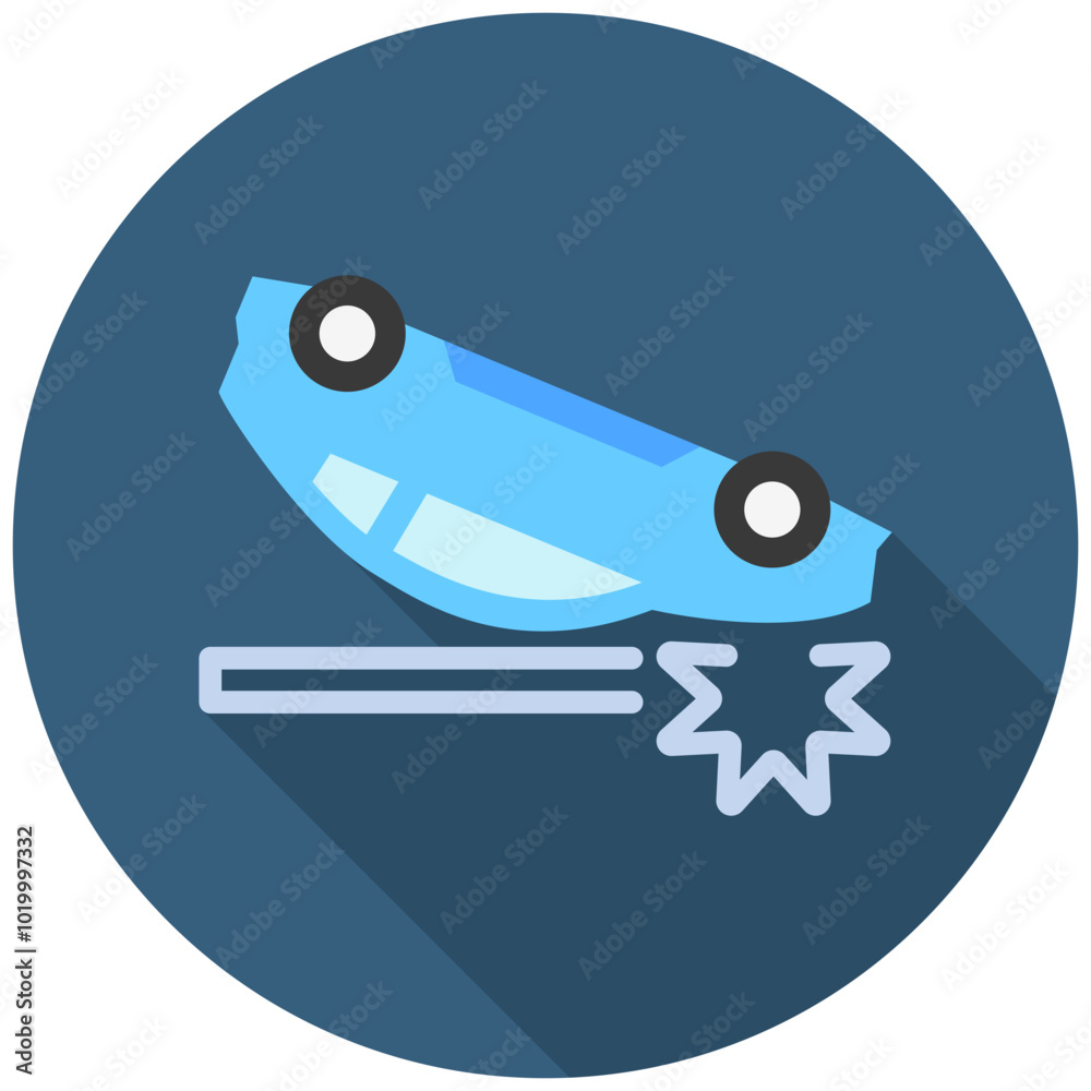 Accident rounded multi color icon, use for UI, UX, app and web ...
