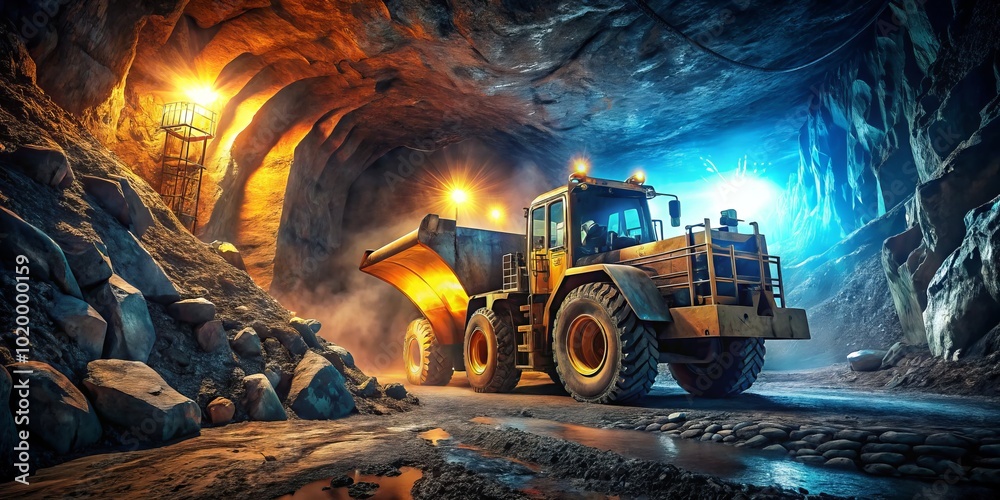 Underground Mining Loader in Low Light Conditions - Ore and Gold ...