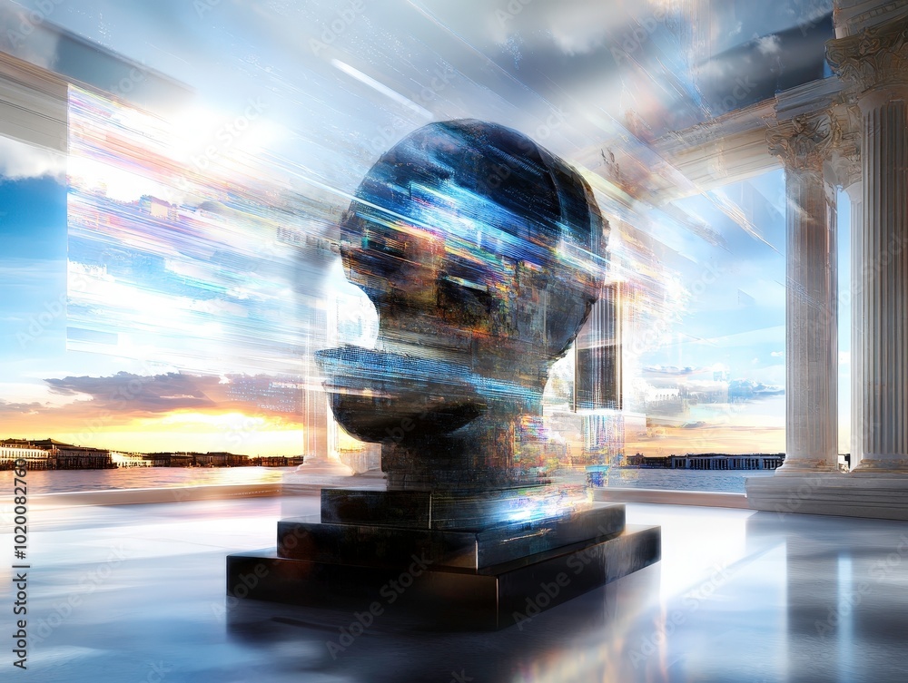 Skillfully use a worms-eye view to depict a scene that challenges ...