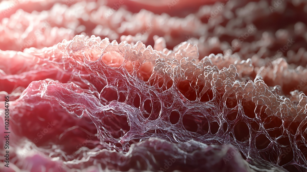 A microscopic image of human skin cells regenerating, with the layers ...