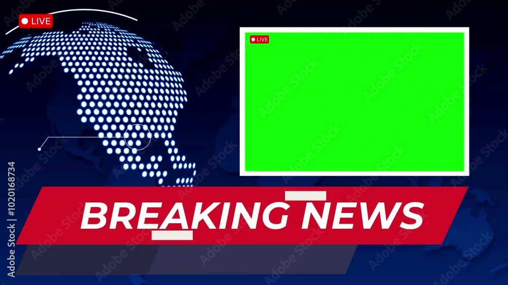 Breaking News, Green Screen, Special News, News Studio, background with ...