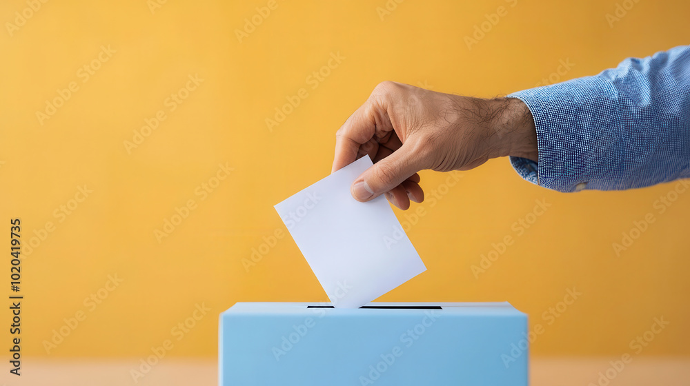 Voting is fundamental right, and this captures hand placing ballot into ...