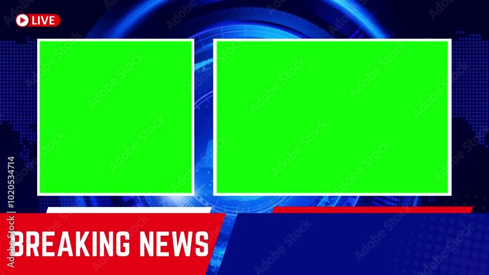 Breaking News, Green Screen, Special News, News Studio, background with ...
