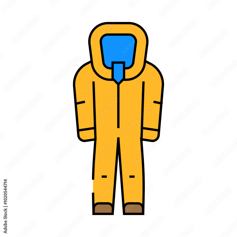 hazmat suit ppe protective equipment line icon vector. hazmat suit ppe ...