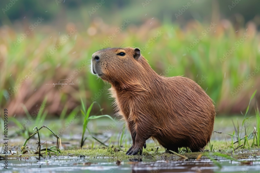 Fotografia do Stock: photos of the capybara or greater capybara, the ...