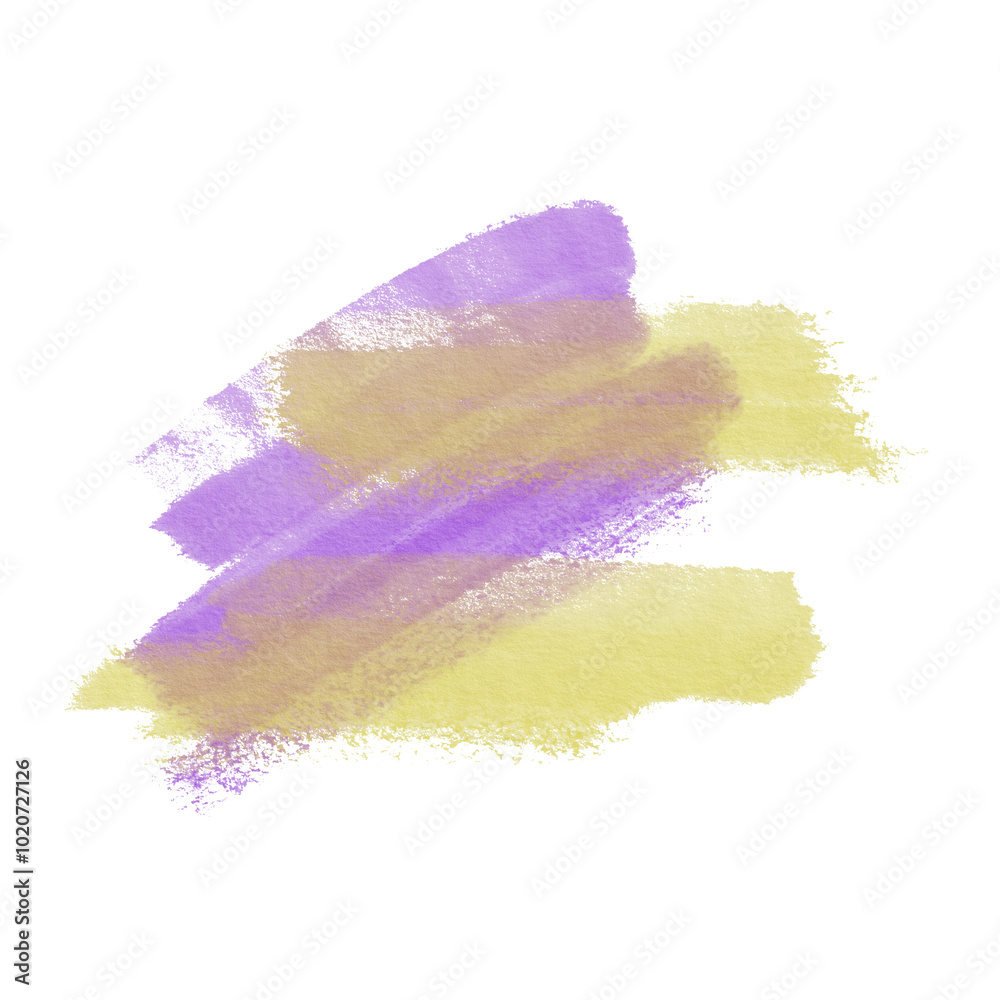 Acid spots in pastel technique.Purple and yellow colors in a dynamic ...
