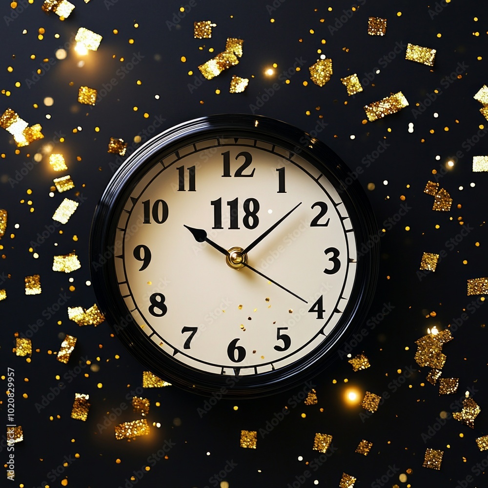 A countdown clock at midnight, showing 11:59 turning to 12:00 ...