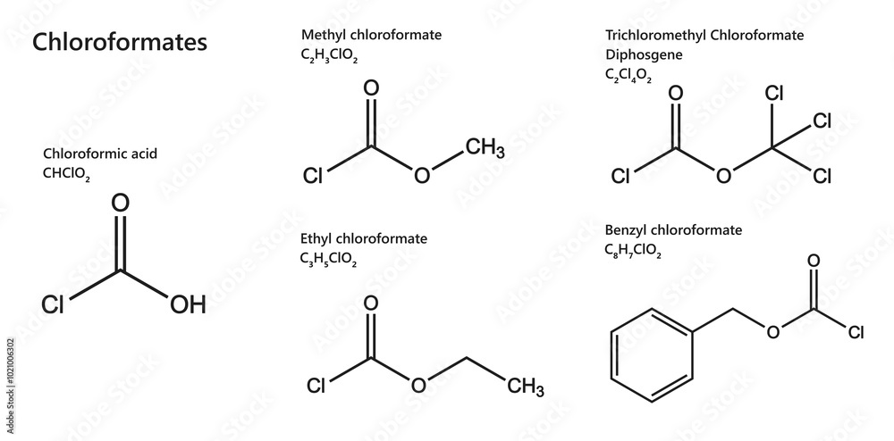Chloroformates are organic compounds with the general formula ROC(O)Cl ...