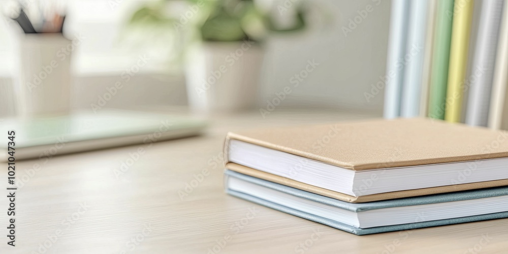 Organized Study Resources depicted in a neat study area with clearly ...