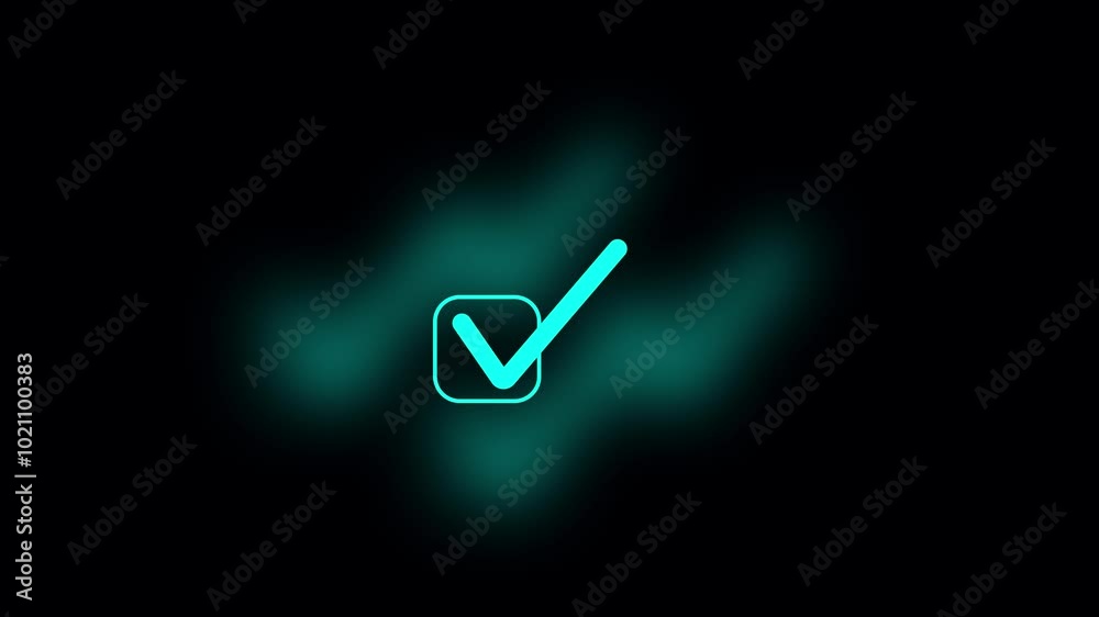 Guardian blur check mark animation. fill in the box, successful symbol ...