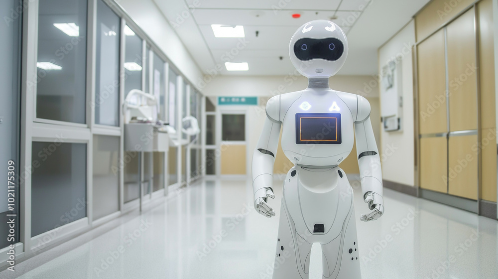 Robots take care of patients in smart hospitals and deliver necessary ...