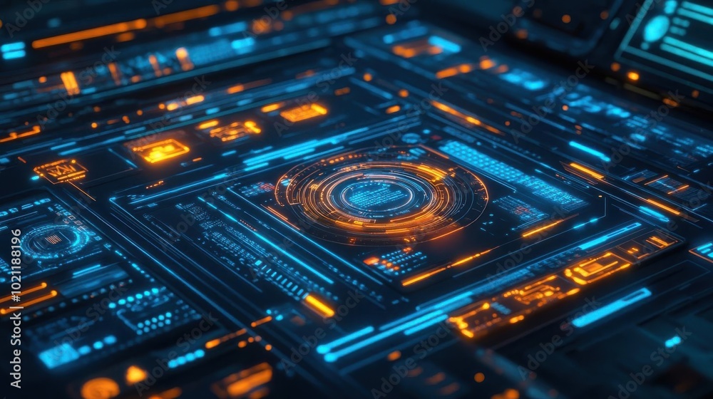 Blockchain analytics dashboard, secure transaction tracking, glowing ...