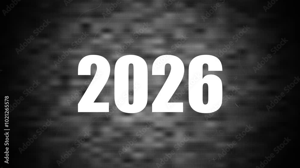 2026 ,motion animation title, neon blue lights, futuristic tech text on ...