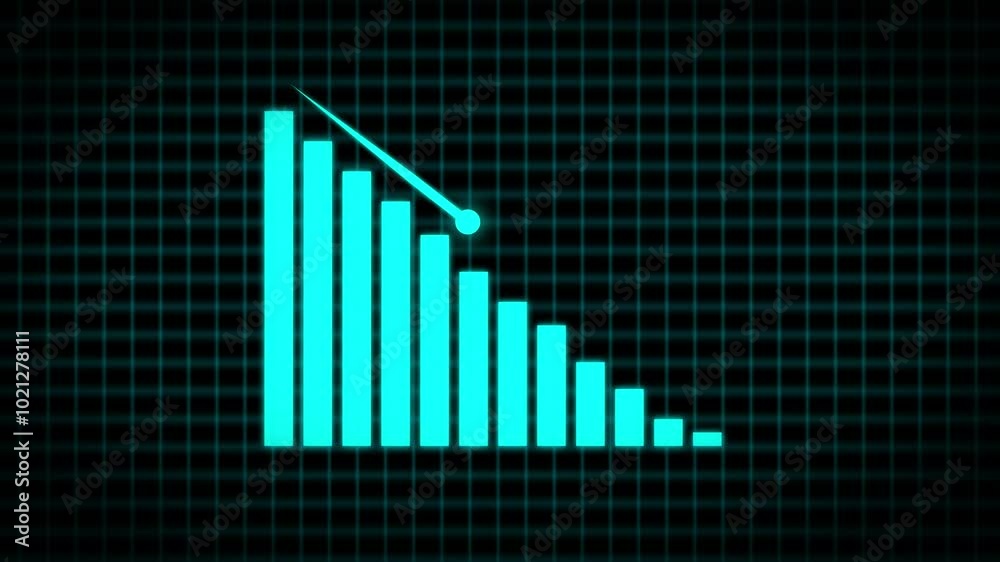 Animated Of Down Business Graph Icon Business Down Concept Business