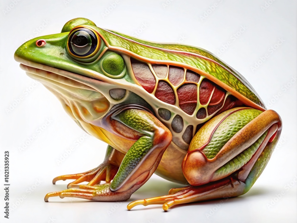 Detailed Internal Structure of a Frog Showcasing Unique Biological ...