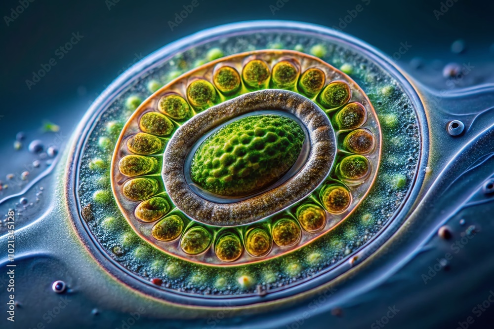 Detailed View of Taenia Parasite Under Microscope Showing Unique ...