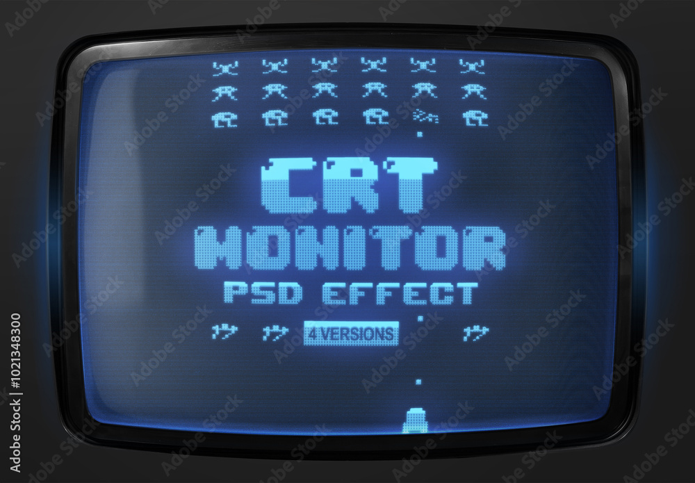 CRT Monitor Effect Stock Template | Adobe Stock