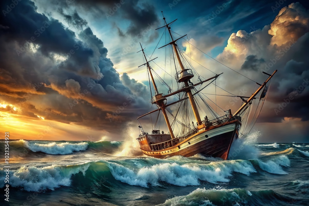 Dramatic Images of Historic Ship Sinking Moments Captured in Churning ...