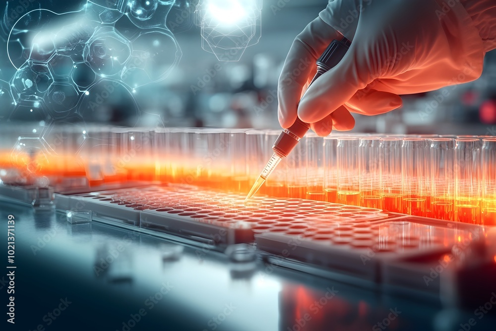 Analytical chemistry laboratory work analytical chemist wielding a ...