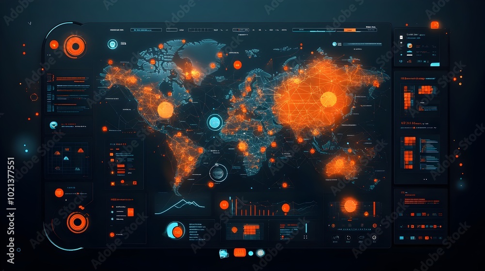Cutting edge AI powered logistics dashboard showcasing a complex and ...