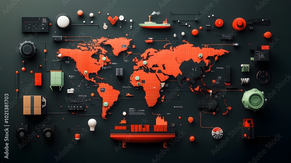 Meticulously crafted digital showcasing an advanced AI powered global ...